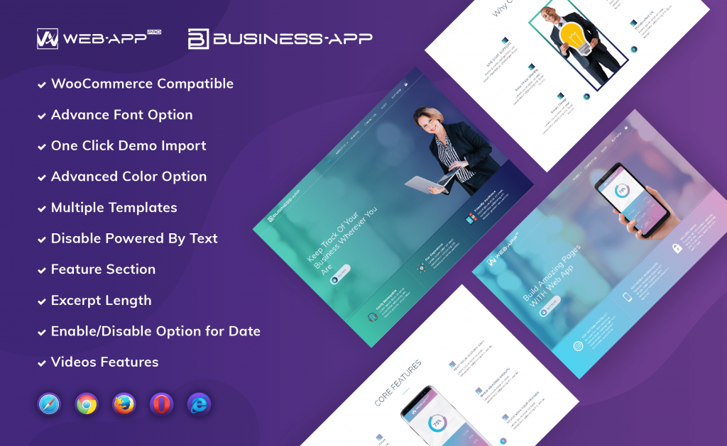 Web app Pro: An Awesome WordPress Web App Pro Theme! - Theme 404