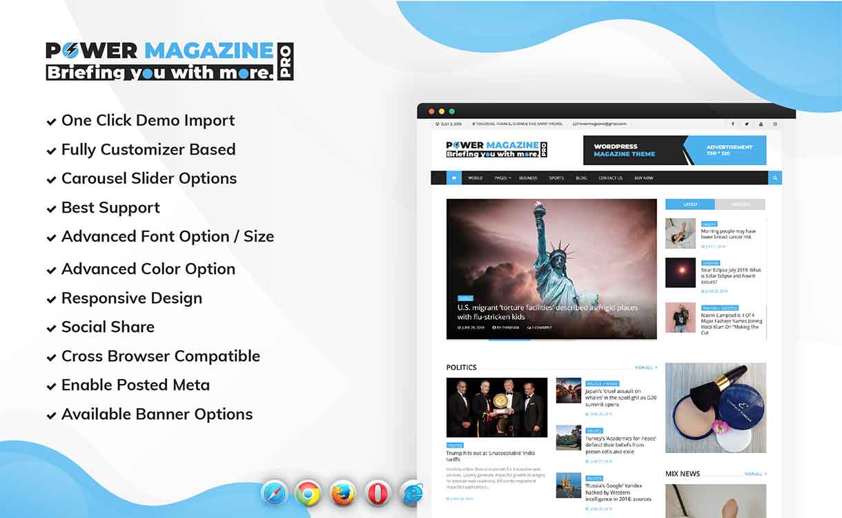 Power Magazine Pro - Multiple Purpose Magazine Theme - Theme 404